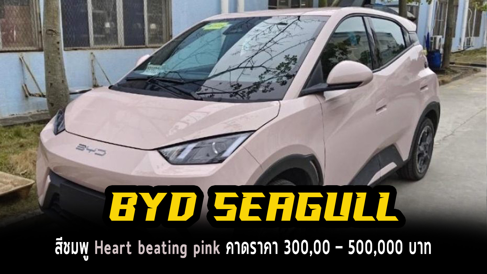 BYD Seagull ถูกพบบนท้องถนนประเทศจีน ด้วยสีชมพู Heart beating pink คาด ...