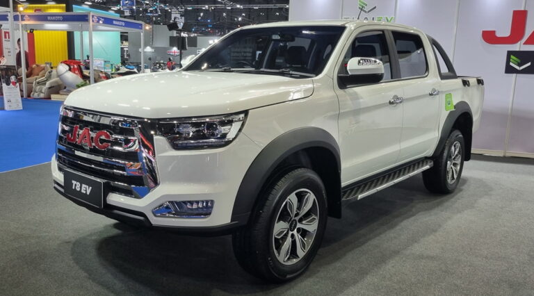 JAC T8 EV รถกระบะไฟฟ้า 100% จากไทยอีวี วิ่งไกล 330 กม. ราคาเริ่ม1.29 ...