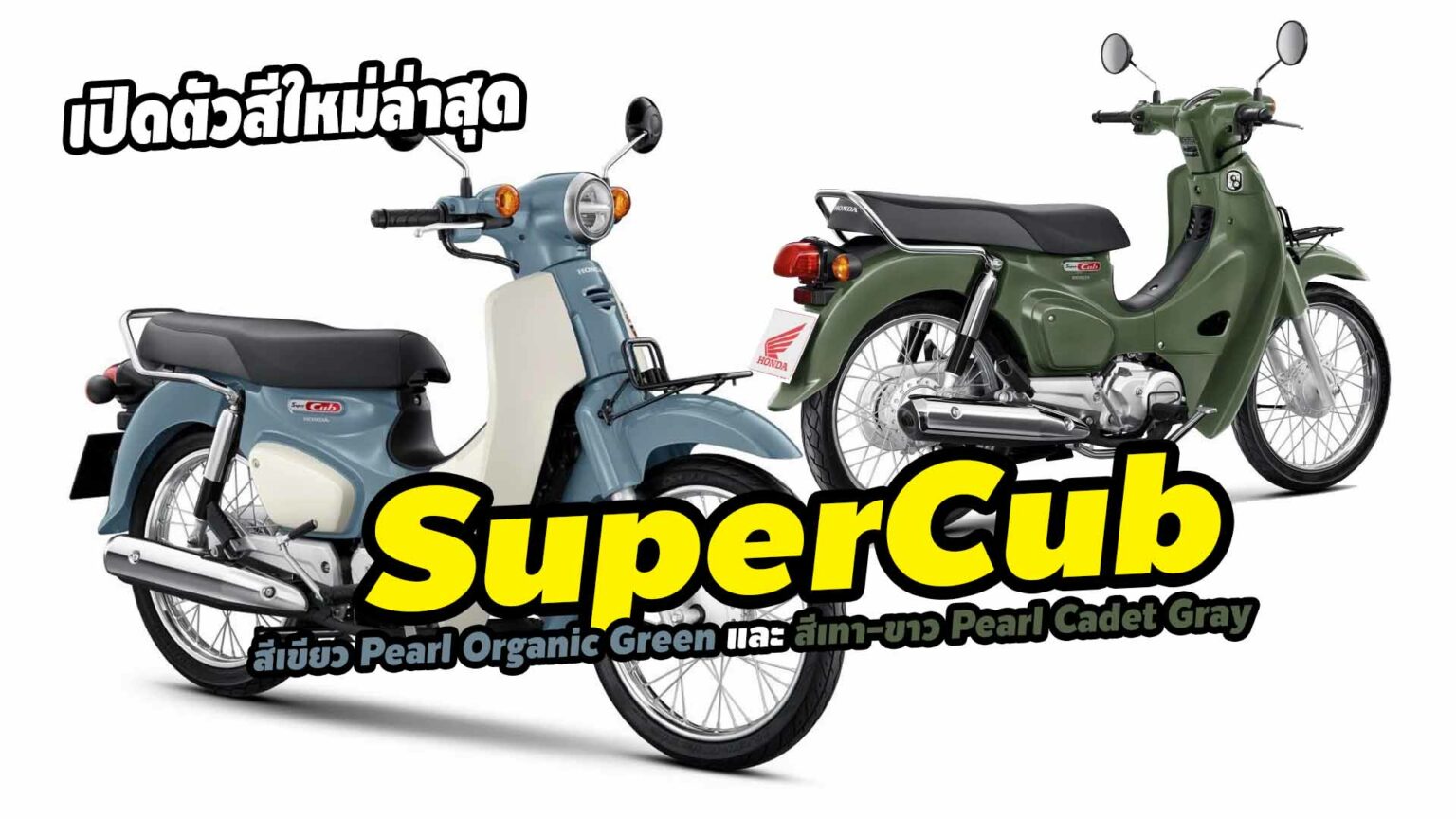 เปิดตัว Honda Super Cub 2 สีใหม่ สีเขียวและสีเทา ขาว ราคา แนะนำ 48 400 บาท Car Magazine Thailand